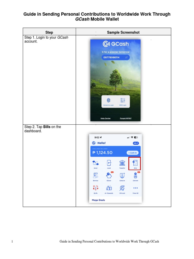 Quick Guide in Sending Donation Through GCash | PDF