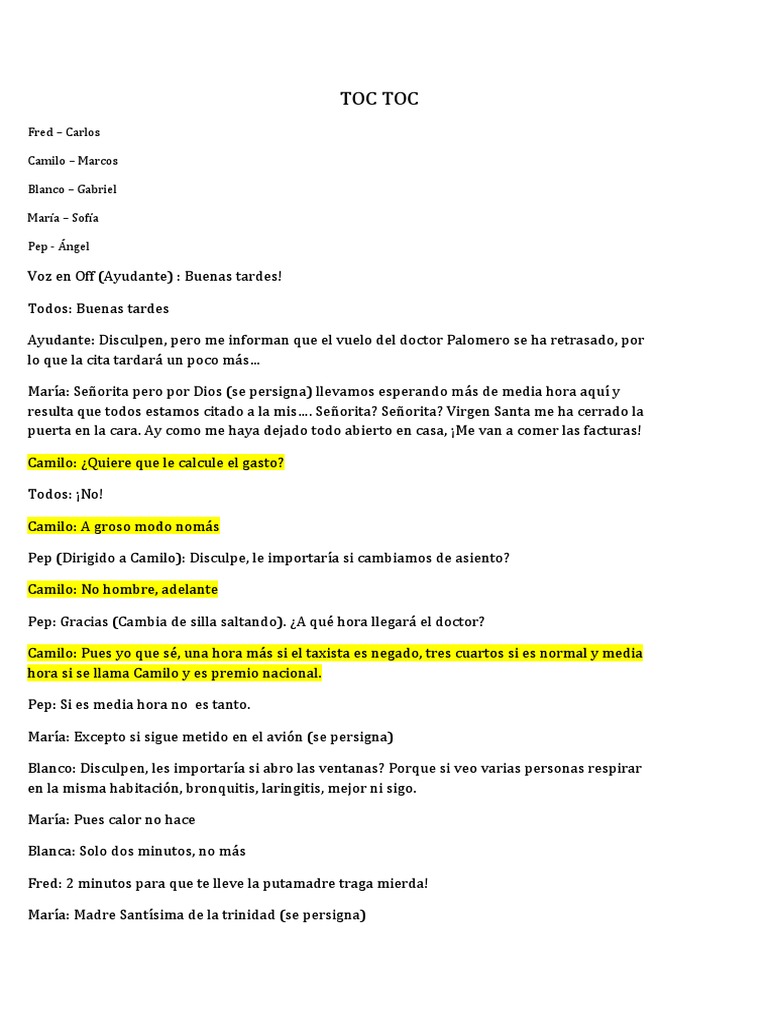 Toc Toc | PDF | María, madre de Jesús