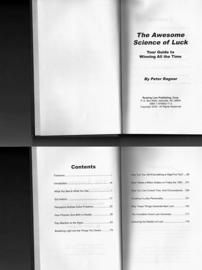 Peter Ragnar - The Awesome Science of Luck | PDF | Luck | Photon