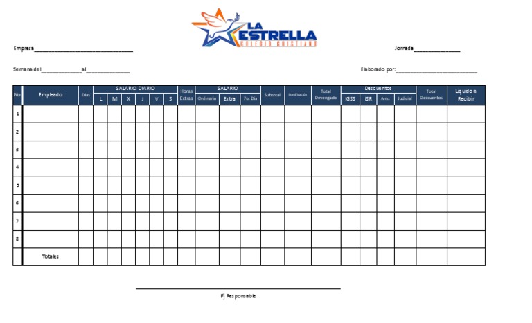 Formato de Planilla A Destajo | PDF