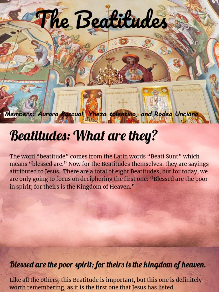 The Beatitudes | PDF | Beatitudes | Christian Belief And Doctrine