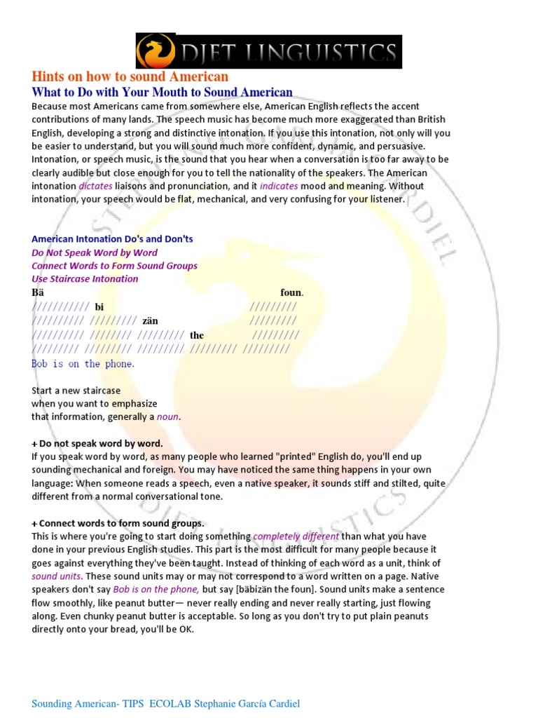 How To Sound American | PDF | English Language | Question