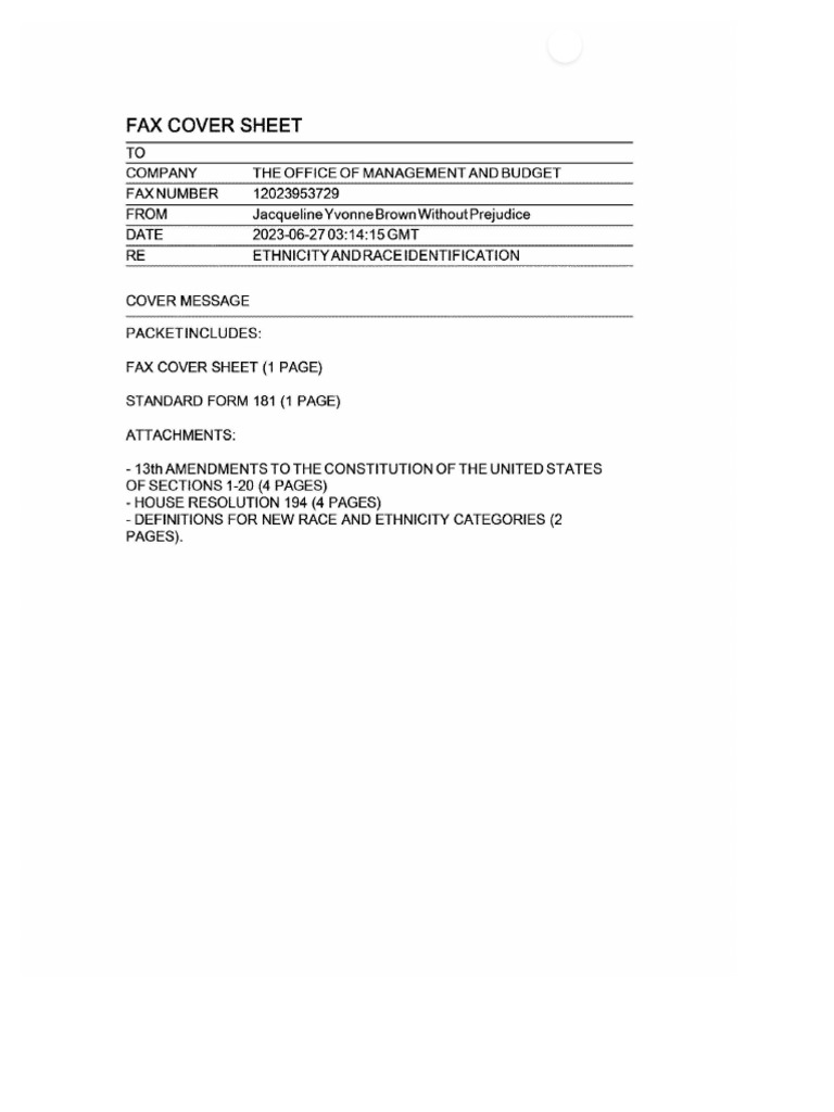 Standard Form 181 ETHNICITY AND RACE IDENTIFICATION | PDF