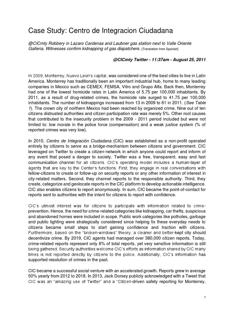 CIC - Harvard Case Study | PDF | Social Media | Popular Culture & Media ...