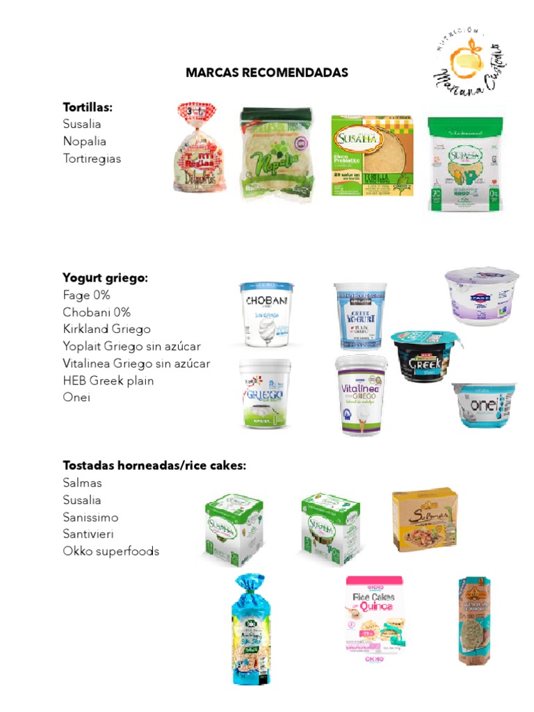 Marcas Recomendadas Productos | PDF