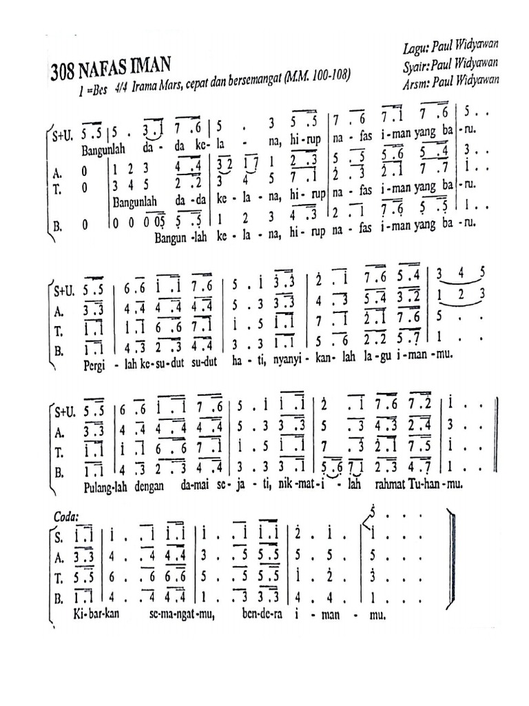 TEKS KOOR MB Masa Biasa | PDF
