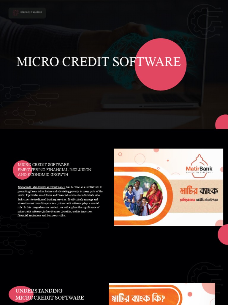 Micro Credit Software | PDF | Microcredit | Financial Inclusion