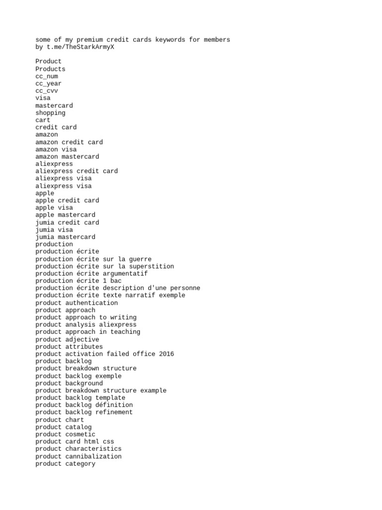 Credit Card Keyword @TheStarkArmyX | PDF | Credit Card | Master Card
