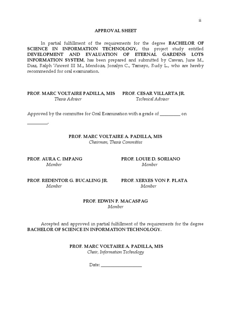 Approval Sheet | PDF