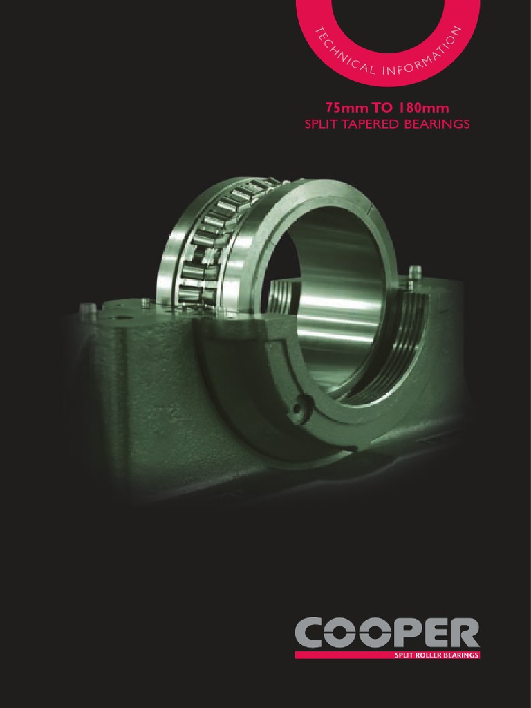 Cooper Split Tapered Bearings Guide | PDF | Bearing (Mechanical ...