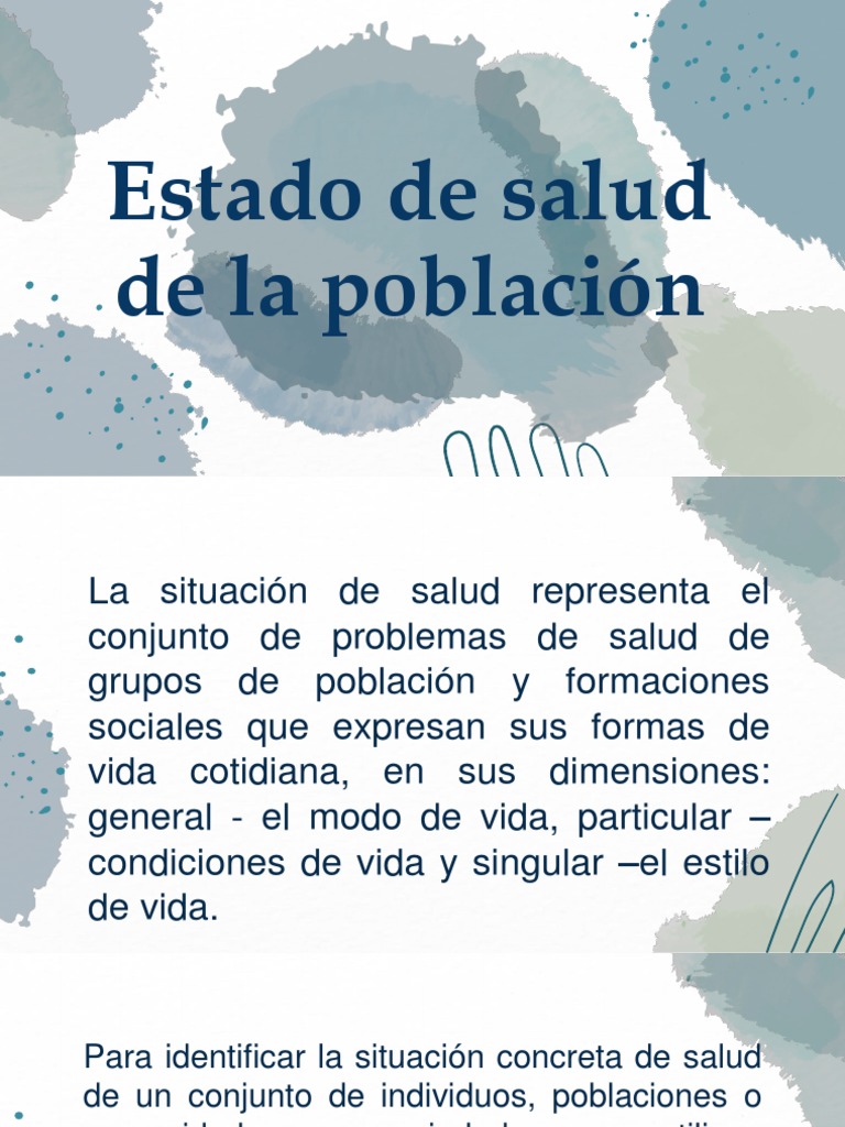 Estado de Salud de La Población | PDF | Riesgo | Comportamiento