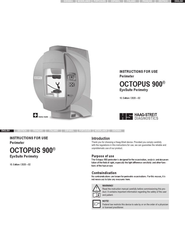 Octopus 900 Instructions For Use | PDF | Product Liability | Light ...