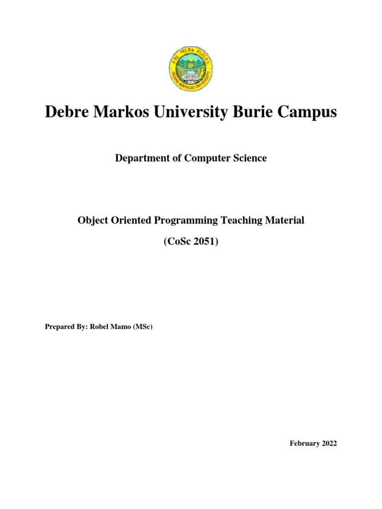 Oop Teaching Material Pdf Programming Constructor Object Oriented Programming 4506