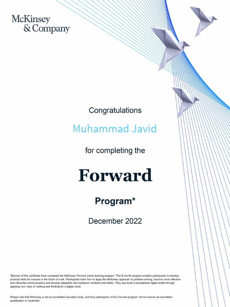 McKinsey Forward Program | PDF