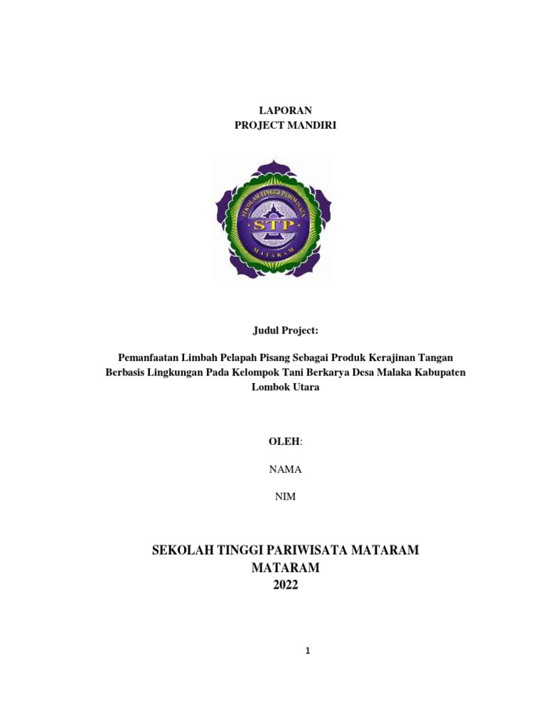 Template Laporan Project Mandiri | PDF