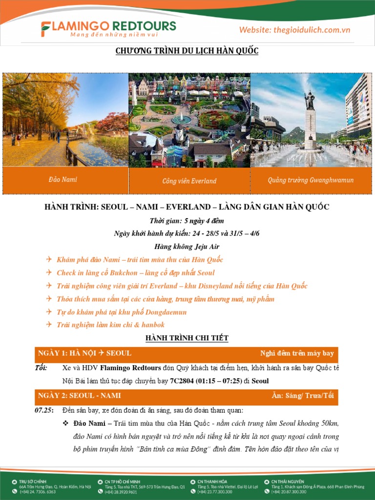 Seoul - Nami - Everland 5N 7C | PDF