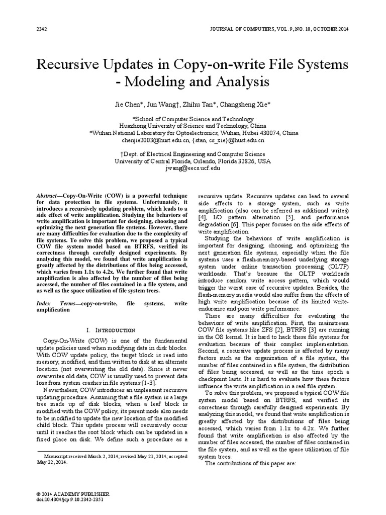 Analyzing Write Amplification in BTRFS | PDF | File System | Computer Hardware