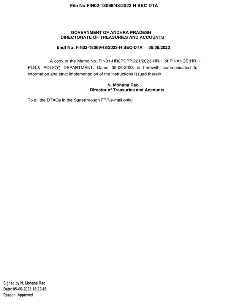AP Government Memo on Treasury Instructions | PDF