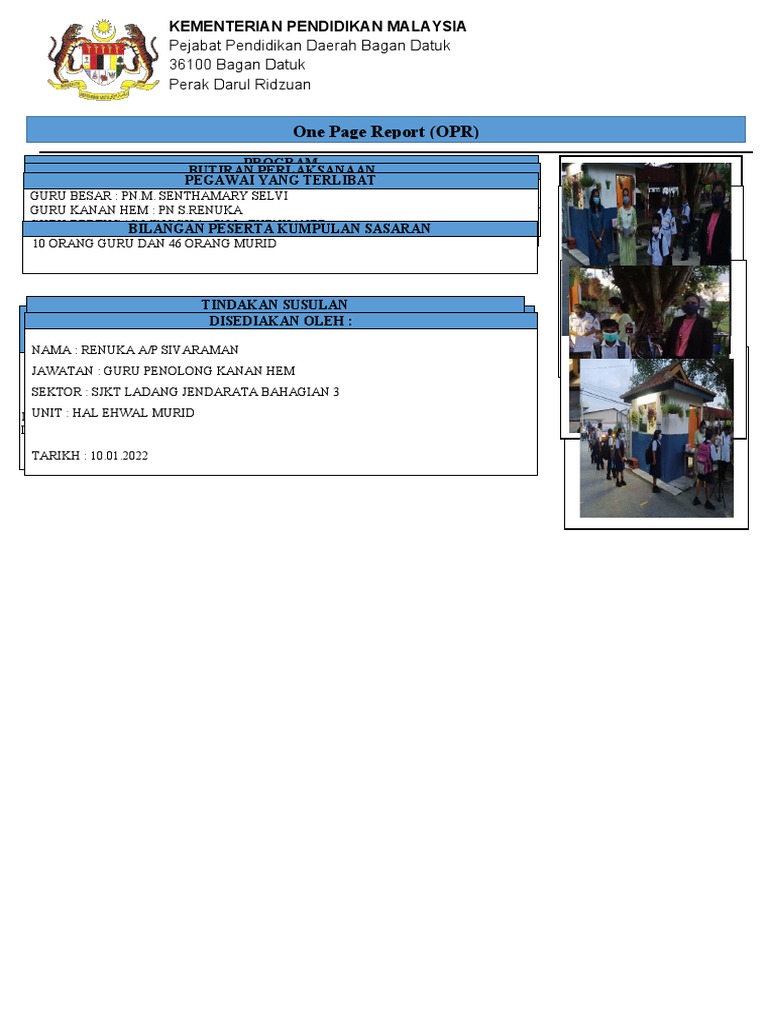 Opr Hari Pertama | PDF