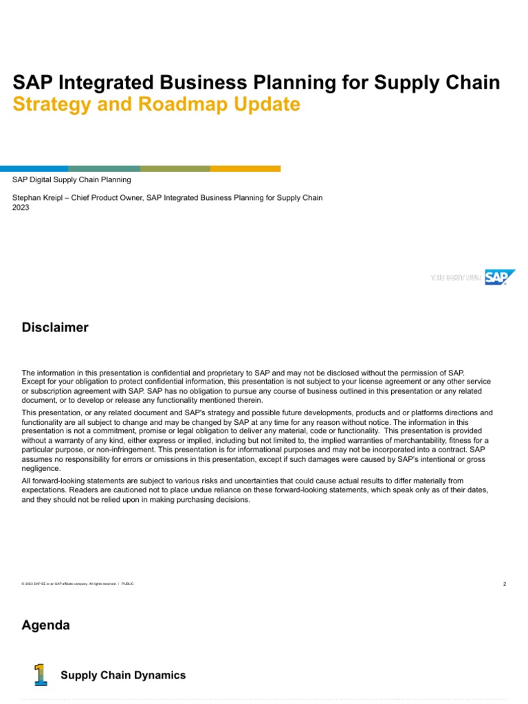 IBP Strategy Update 2023 Q3 | PDF | Supply Chain | Cloud Computing