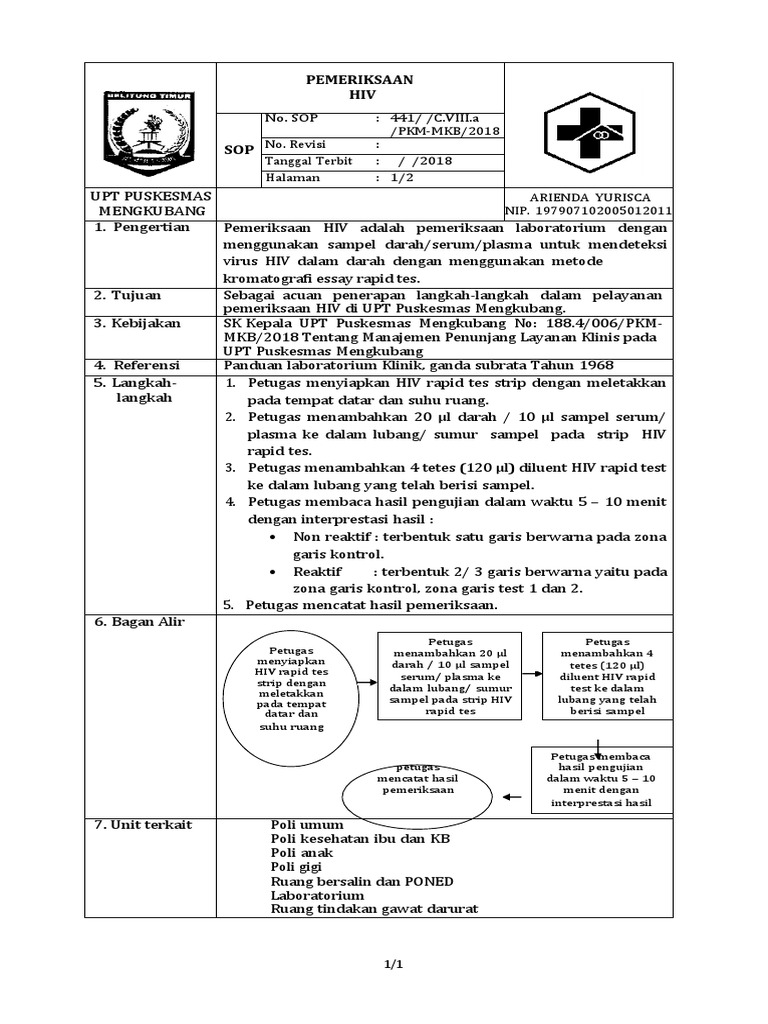 Sop Pemeriksaan-Hiv | PDF