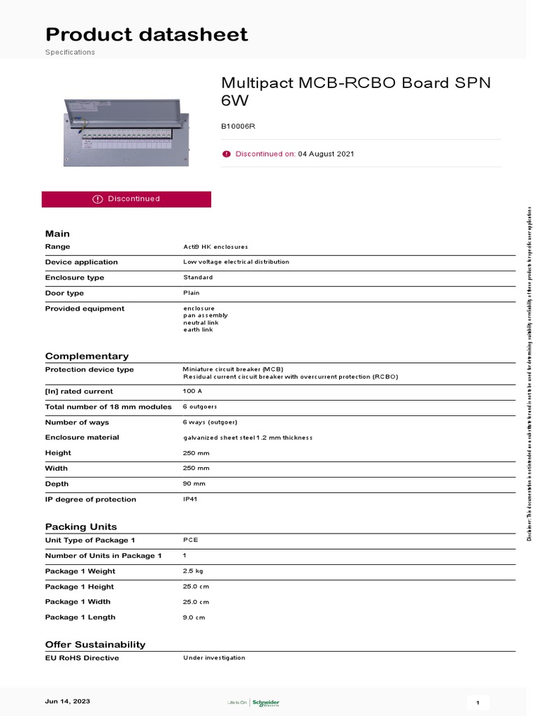 Home Distribution Boards - B10006R | PDF