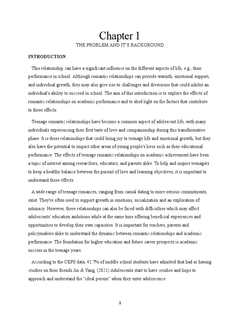 Group 6 Effects of Teenage Romantic Relationship in Academic ...