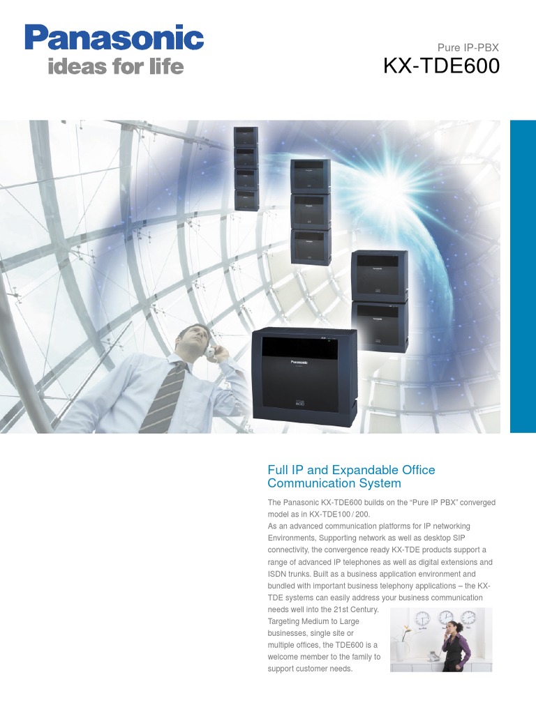 KX Tde600 | Download Free PDF | Telephony | Voice Over Ip
