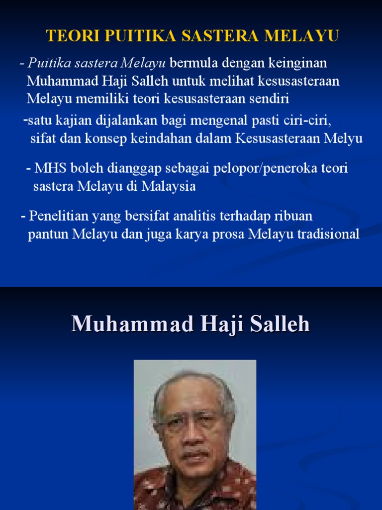 Teori Puitika Sastera Melayu | PDF