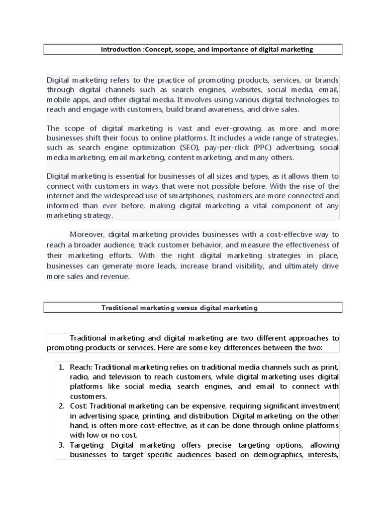 Digital Unit 1 | PDF | Digital Marketing | Social Media Marketing