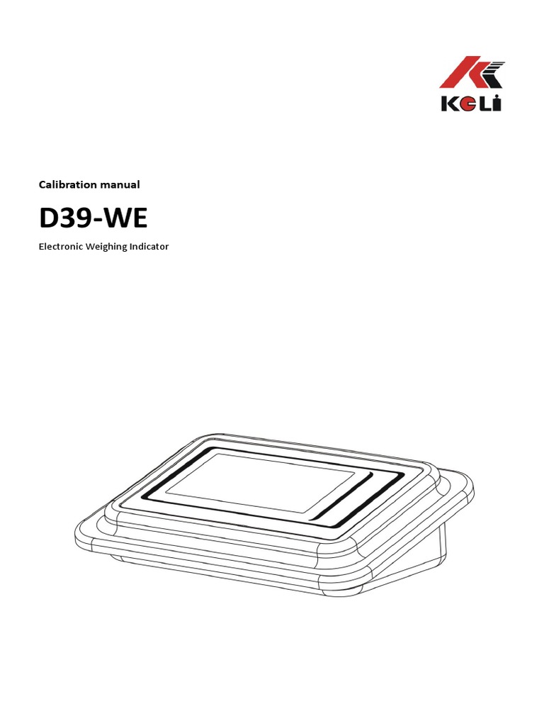 D39-WE Calibration Manual | PDF | Weighing Scale | Calibration