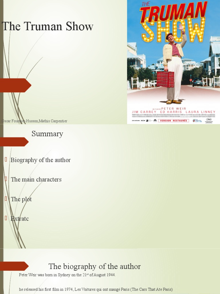 The Truman Show: Plot and Characters | PDF | Art