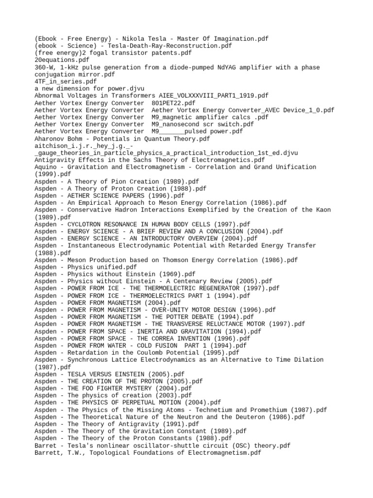 Free Energy Files | PDF | Spacecraft Propulsion | Electromagnetism