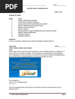Basic Science Js3 LESSON NOTES | PDF | Nervous System | Neuron