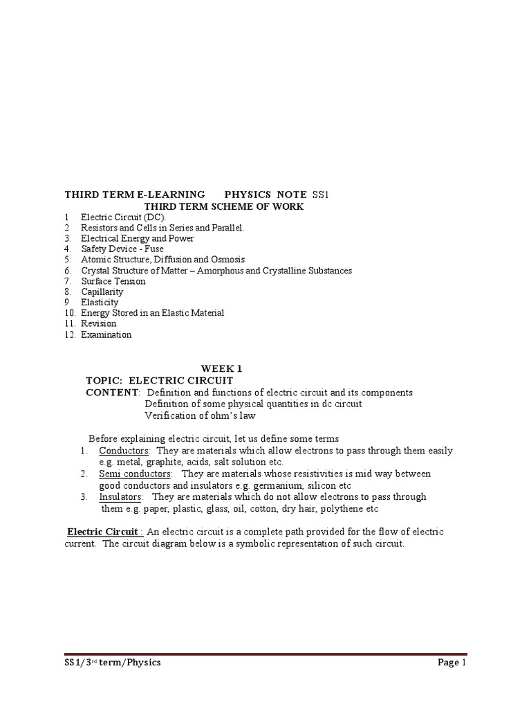 3rd Term Physics Pdf Crystal Structure Elasticity Physics