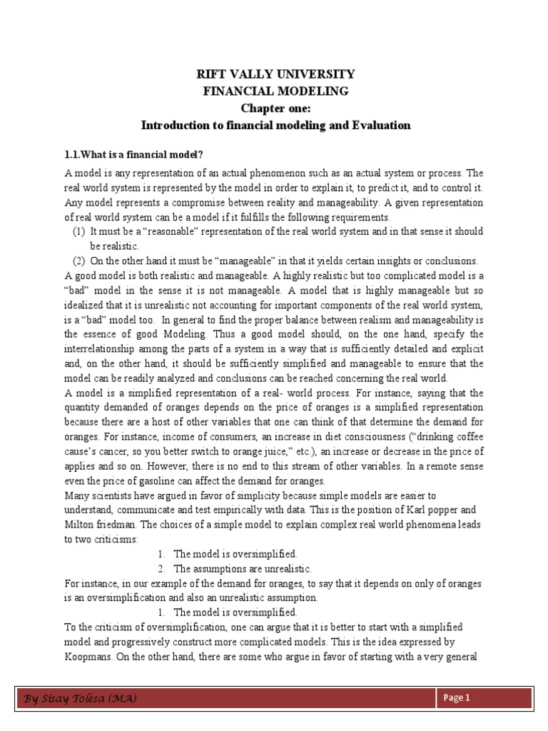 Financial Modeling Basics for Students | PDF | Net Present Value ...