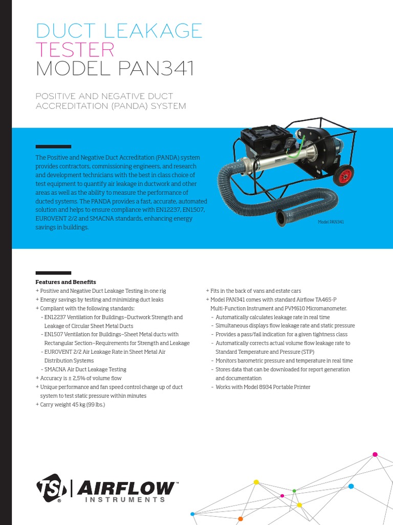 PANDA Duct Leakage Testing Equipment | PDF | Duct (Flow) | Manufactured ...