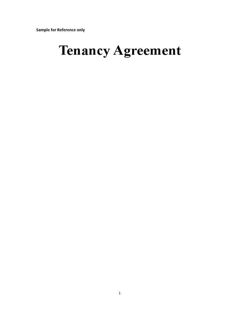 Tenancy Agreement Template Sample | PDF | Leasehold Estate | Landlord
