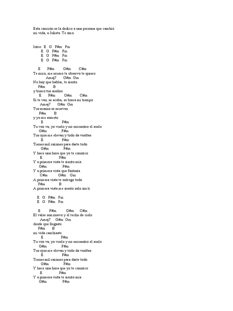 A Primera Vista acordes | PDF
