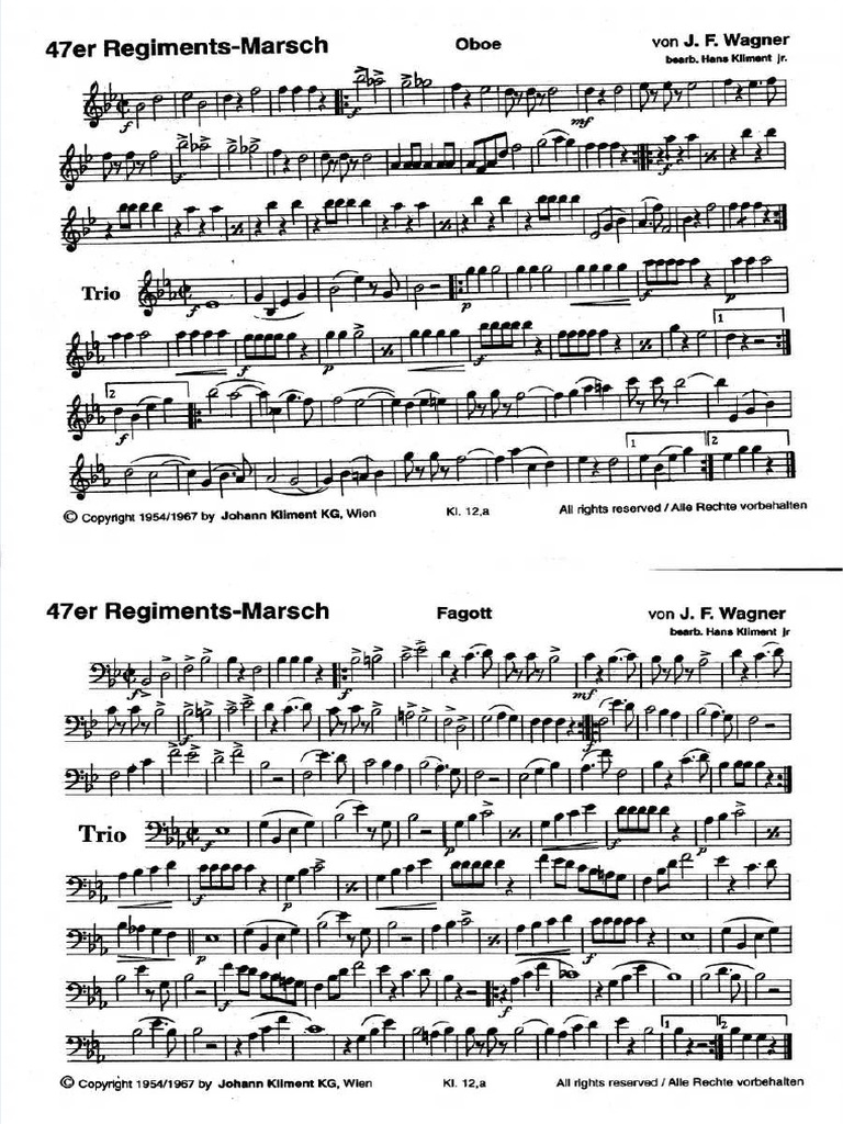 47er Regiments-Marsch (DIRECTIONE) | PDF