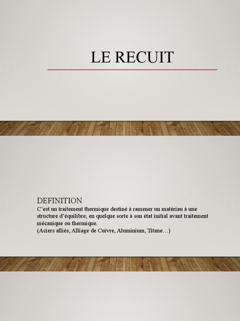 Le Recuit | PDF