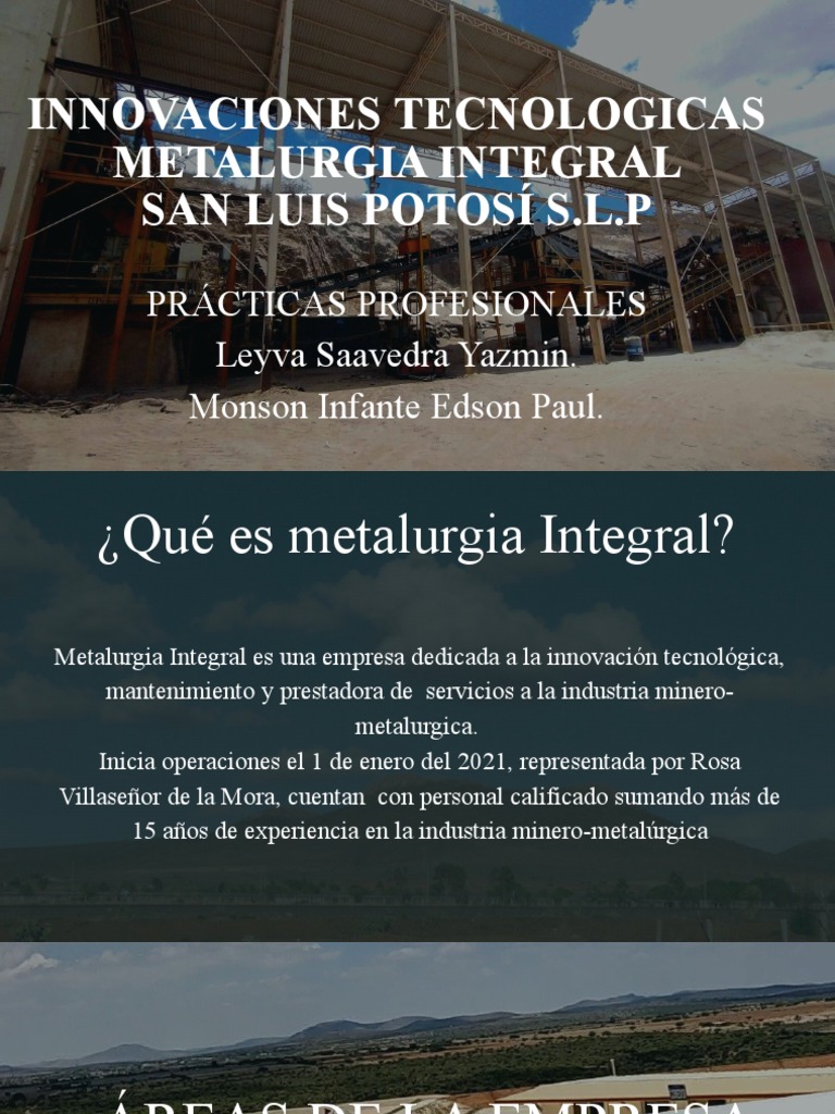 METALURGIA INTEGRAL INNOVACIONES TECNOLOGÍCAS | PDF | Metalurgia ...