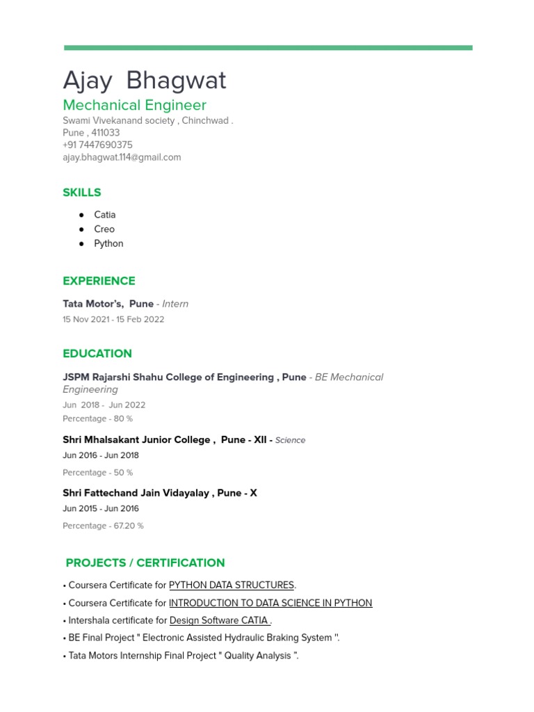 Ajay's Resume | PDF