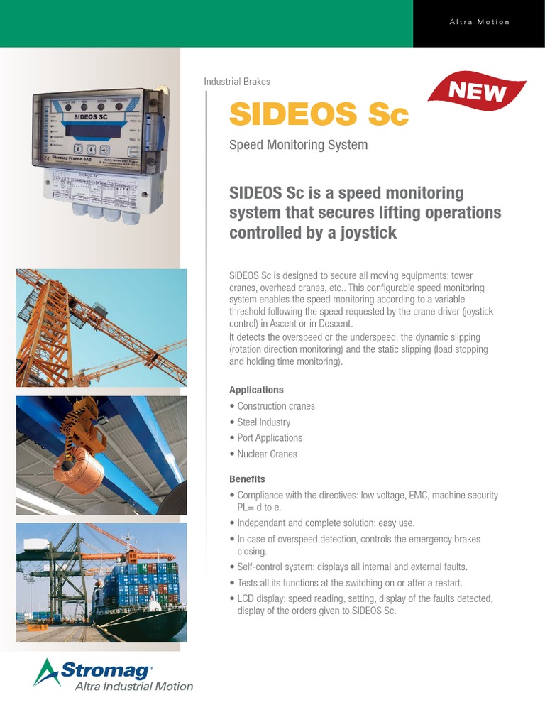 Sideos SC: SIDEOS SC Is A Speed Monitoring System That Secures Lifting Operations Controlled by ...
