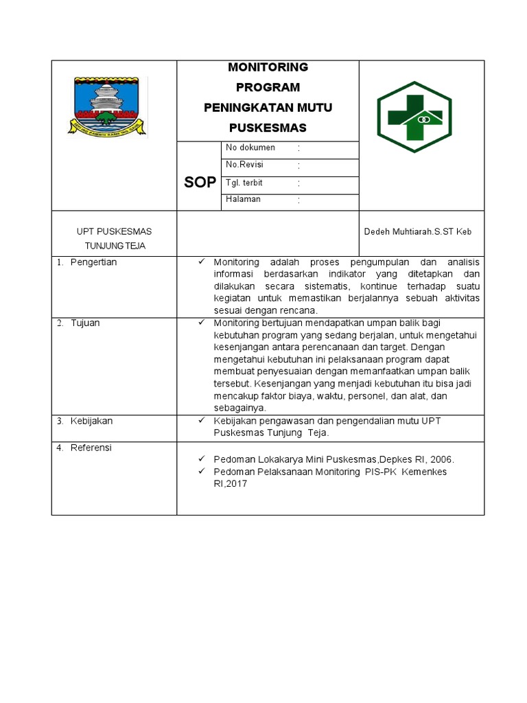 5.1. MUTU SOP MONITORING PPM 22-06-23 Selvia | PDF | Bisnis | Teknologi ...