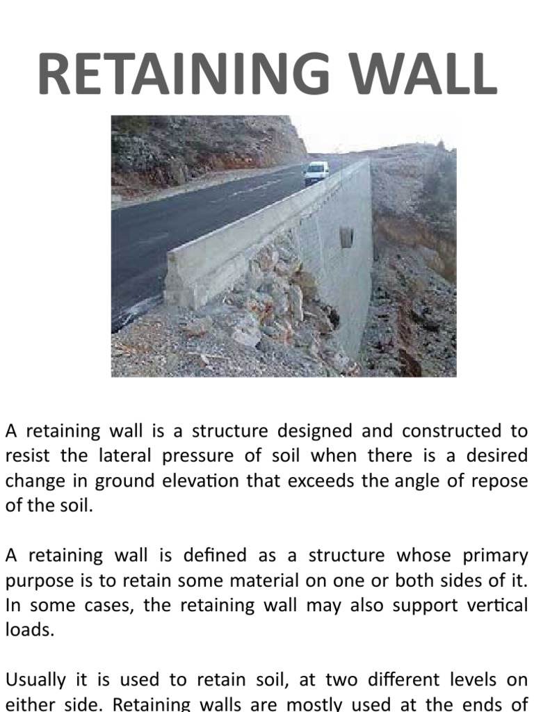 Retaining Wall | PDF | Civil Engineering | Building Engineering