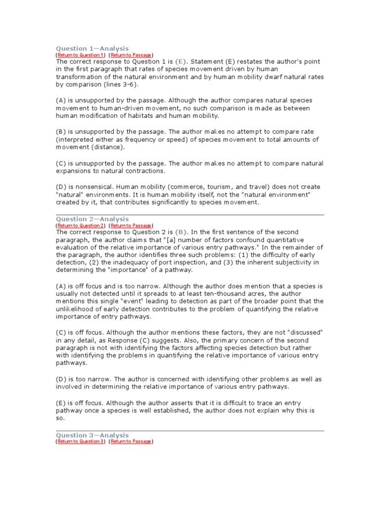 Answer GRE Reading Comp - Mini Test | PDF | Transcendentalism | Ralph ...