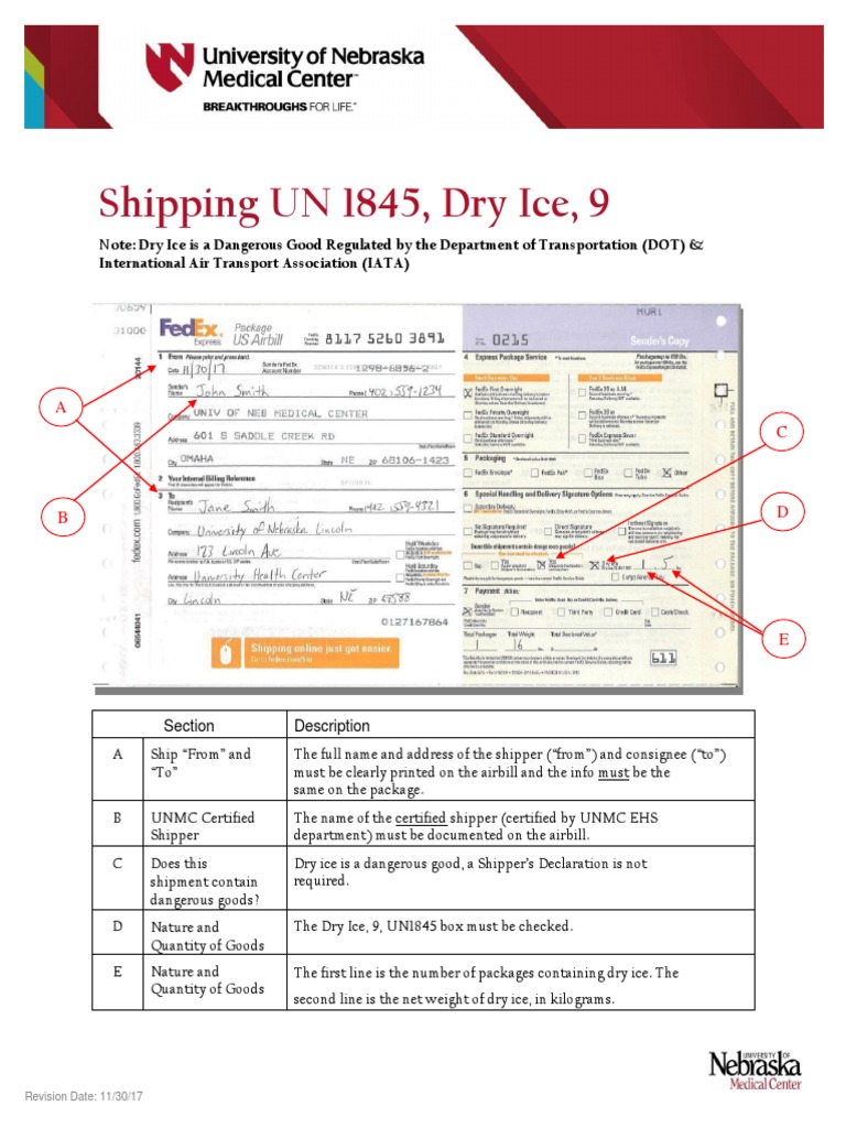 Dry Ice Shipping Regulations (UN 1845) | PDF | Dangerous Goods