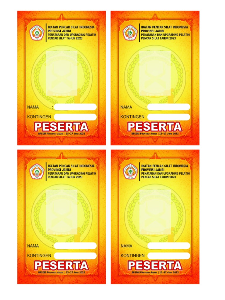 ID CARD PESERTA | PDF
