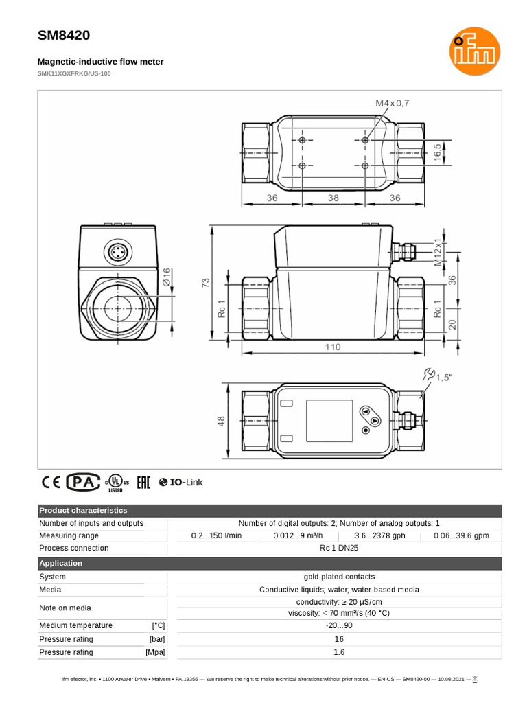 SM8420 00 - en Us | PDF | Flow Measurement | Electricity